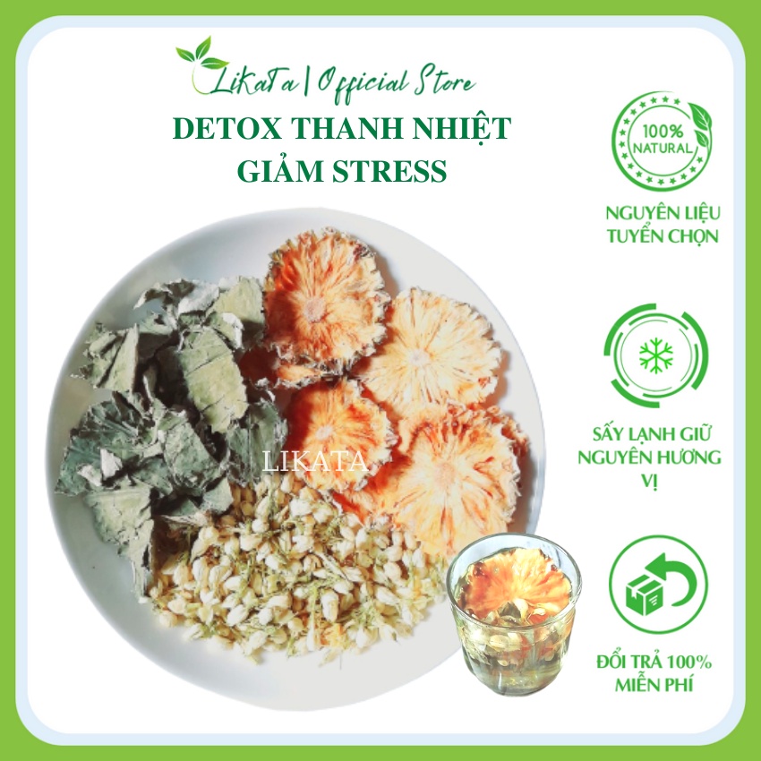 Trà Detox Hoa Quả Gói 10gr LIKATA Hỗ Trợ Giảm Cân Chống Béo Phì, Thanh ...