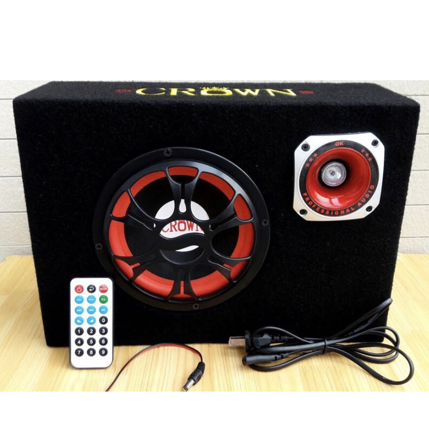 Loa Crown 6 bluetooth đế vuông bass căng. | Shopee Việt Nam