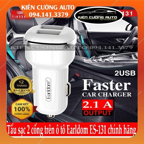 Tẩu Sạc nhanh Trên Ô tô 2 Cổng Earldom ES-131 Chính Hãng - BH Vĩnh Viễn | Shopee Việt Nam