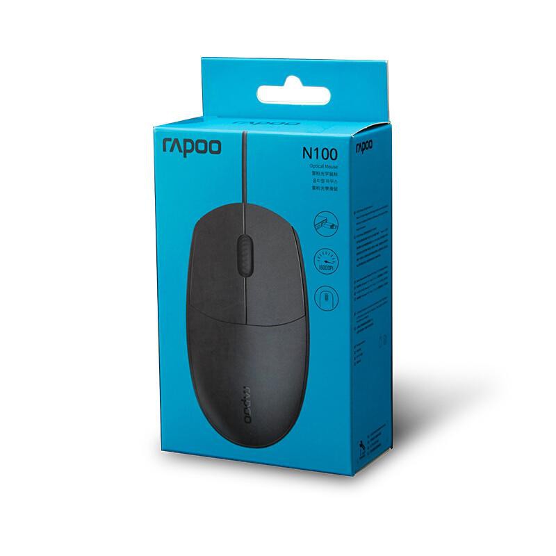 Chuột có dây RAPOO N100 / USB (Đen) | Shopee Việt Nam