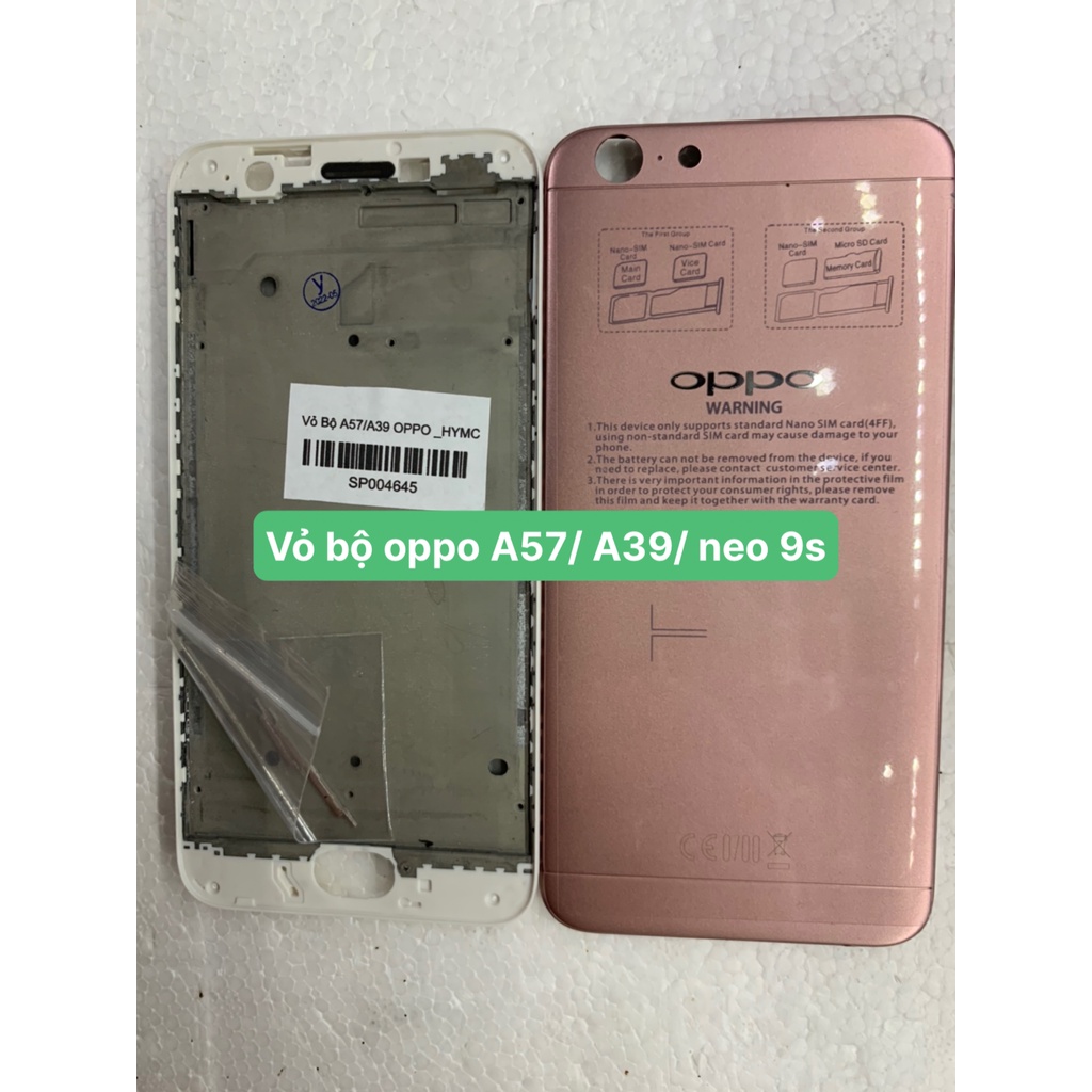 Bộ vỏ/ KHUNG XƯƠNG/ LƯNG VỎ ZIN NEW ĐIỆN THOẠI oppo A39 / neo 9s / A57 ...