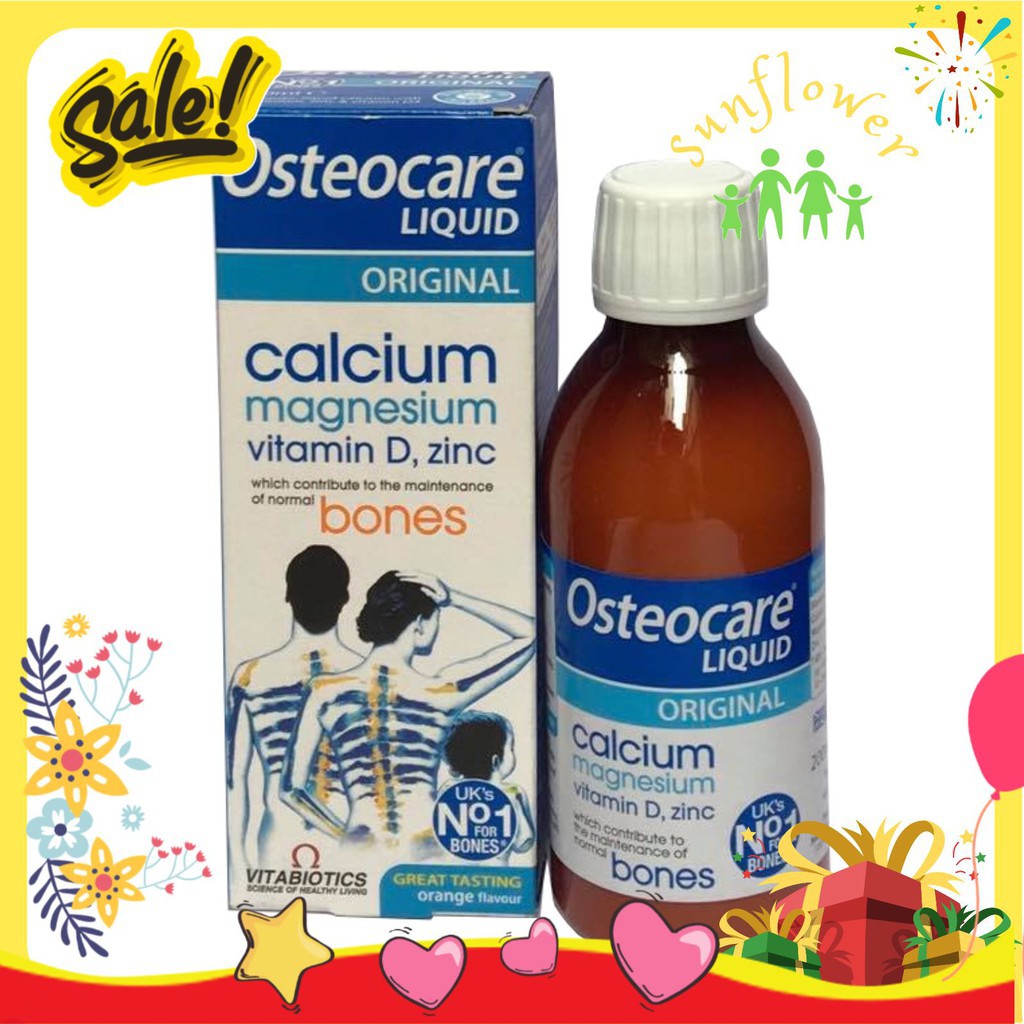 Calcium Osteocare Liquid Original 200ml bổ sung canxi nước dùng cho trẻ trên 1 tuổi của Anh Quốc ...