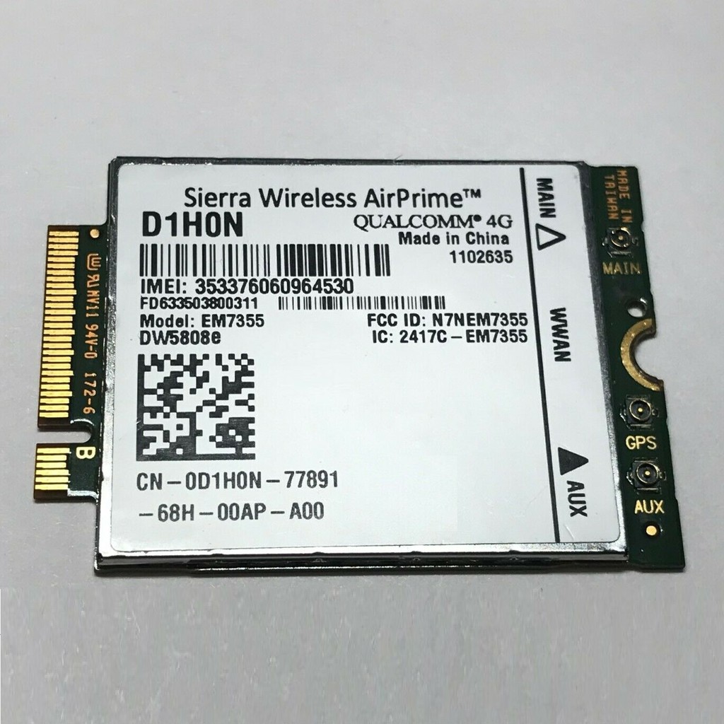 Card WWAN EM7355 thu bắt sóng 3G/4G/LTE cho laptop - Sierra Gobi 5000 ...