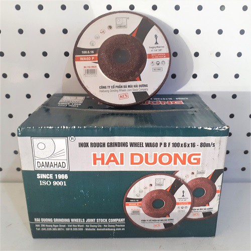[Hộp 25 viên] Đá mài bavia INOX 100mm/125mm Hải Dương đỏ | Shopee Việt Nam