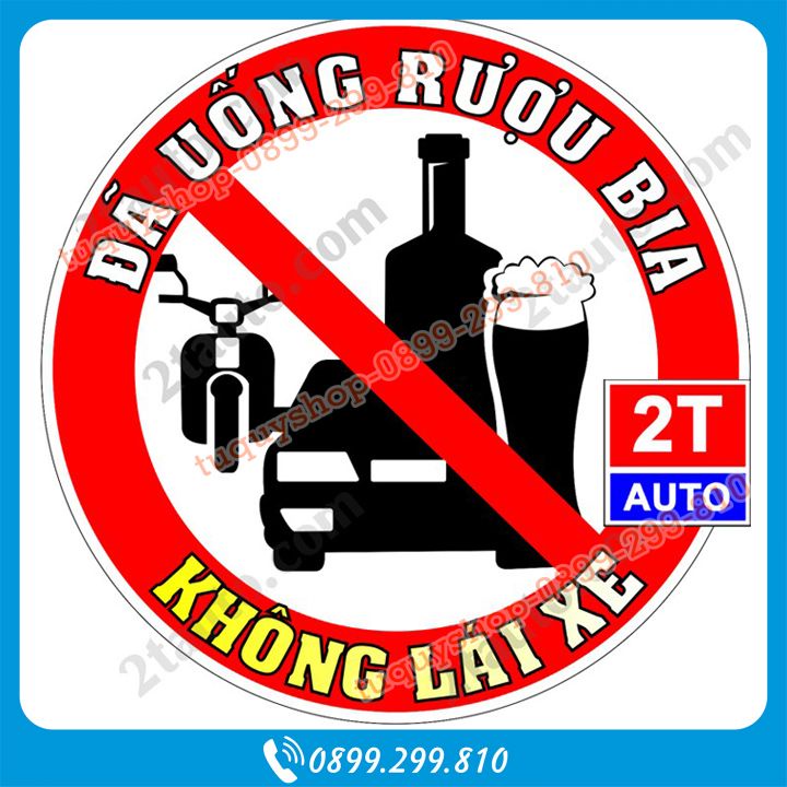 01 STICKER LOGO ĐÃ UỐNG RƯỢU BIA KHÔNG LÁI XE, DÁN TRANG TRÍ Ô TÔ XE ...