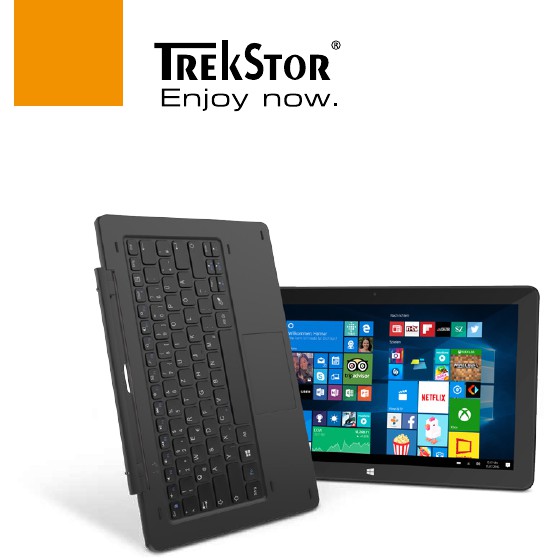 Laptop 2 trong 1 màn hình cảm ứng 10 inch TREKSTOR Surftab Twin 2GB RAM ...
