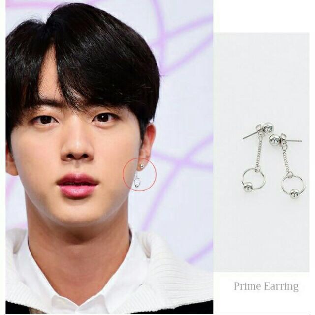 Khuyên tai Jin - BTS - Kpop ( 1 đôi ) | Shopee Việt Nam
