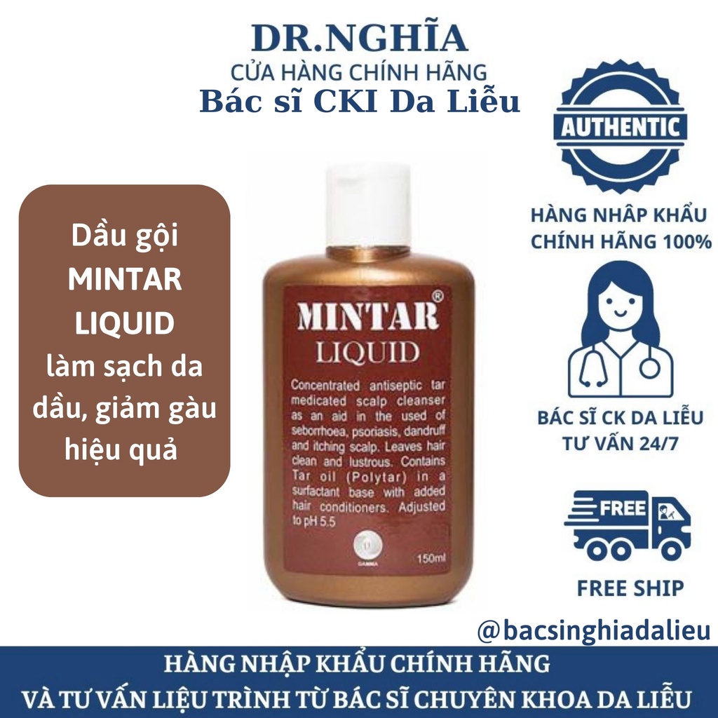 Dầu gội đầu Mintar Liquid 150ml hết ngứa, sạch gàu, vảy nến | Shopee Việt Nam