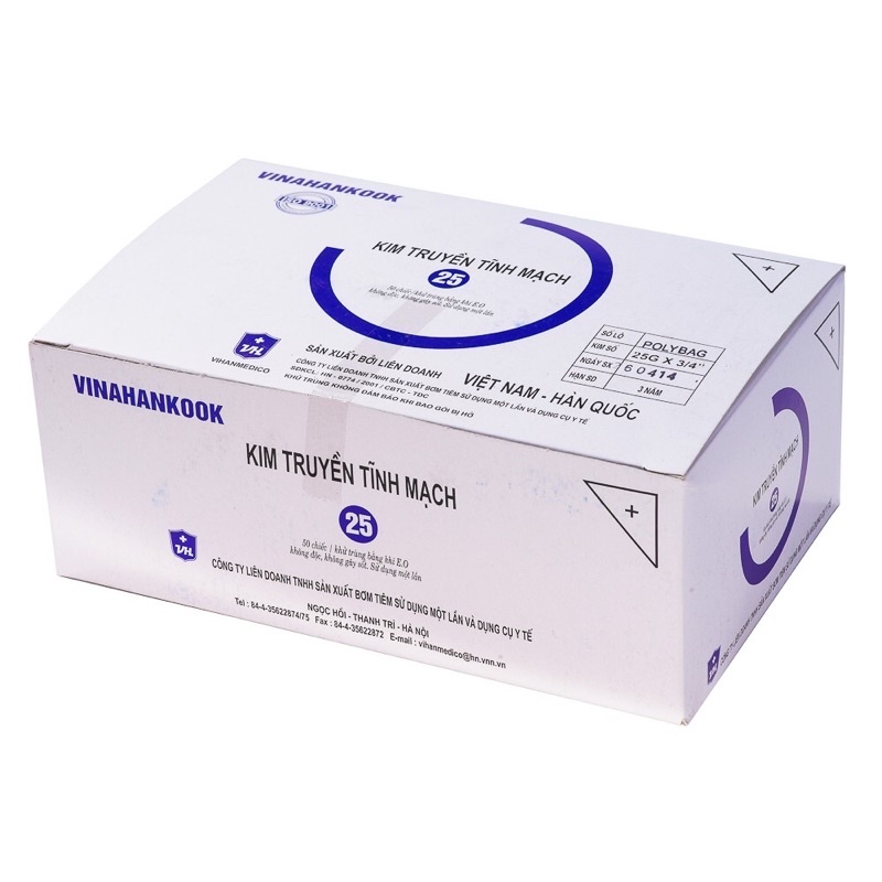 [Hộp 50c] Kim truyền tĩnh mạch ( Kim bướm ) Vinahankook 23G 25G ...
