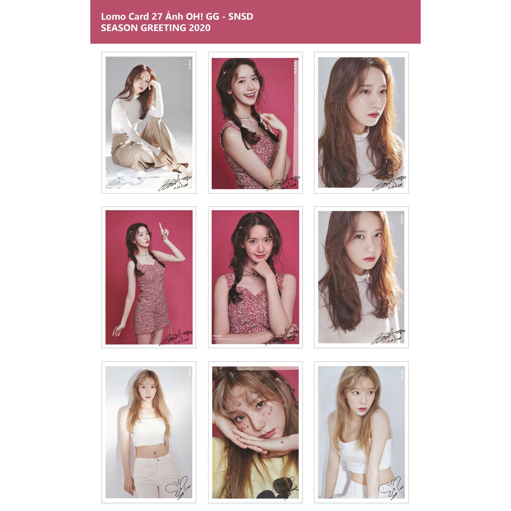 Lomo Card Ảnh Oh!GG (SNSD) - Season Greeting 2020 ( 27 ảnh có chữ ký) | Shopee Việt Nam