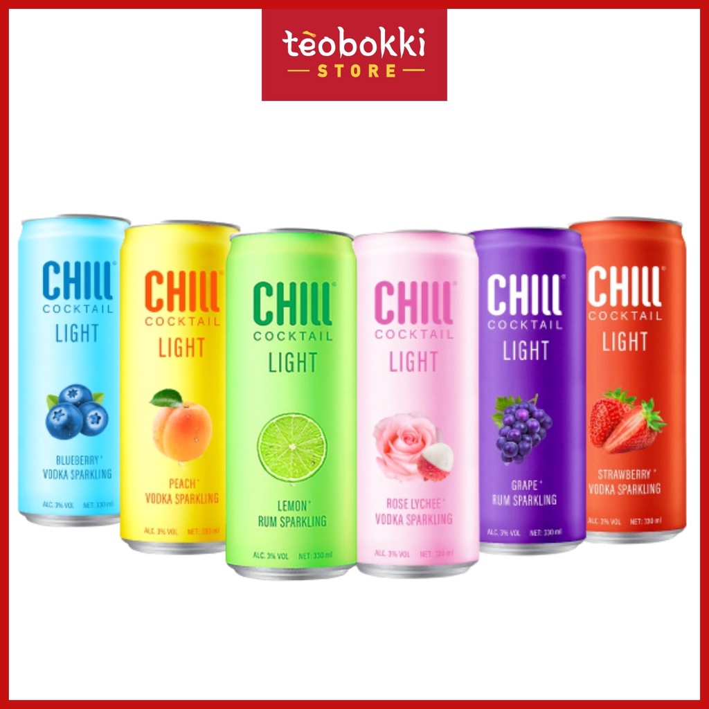 Nước trái cây lên men Chill Cocktail 6 vị lon 330ml | Shopee Việt Nam