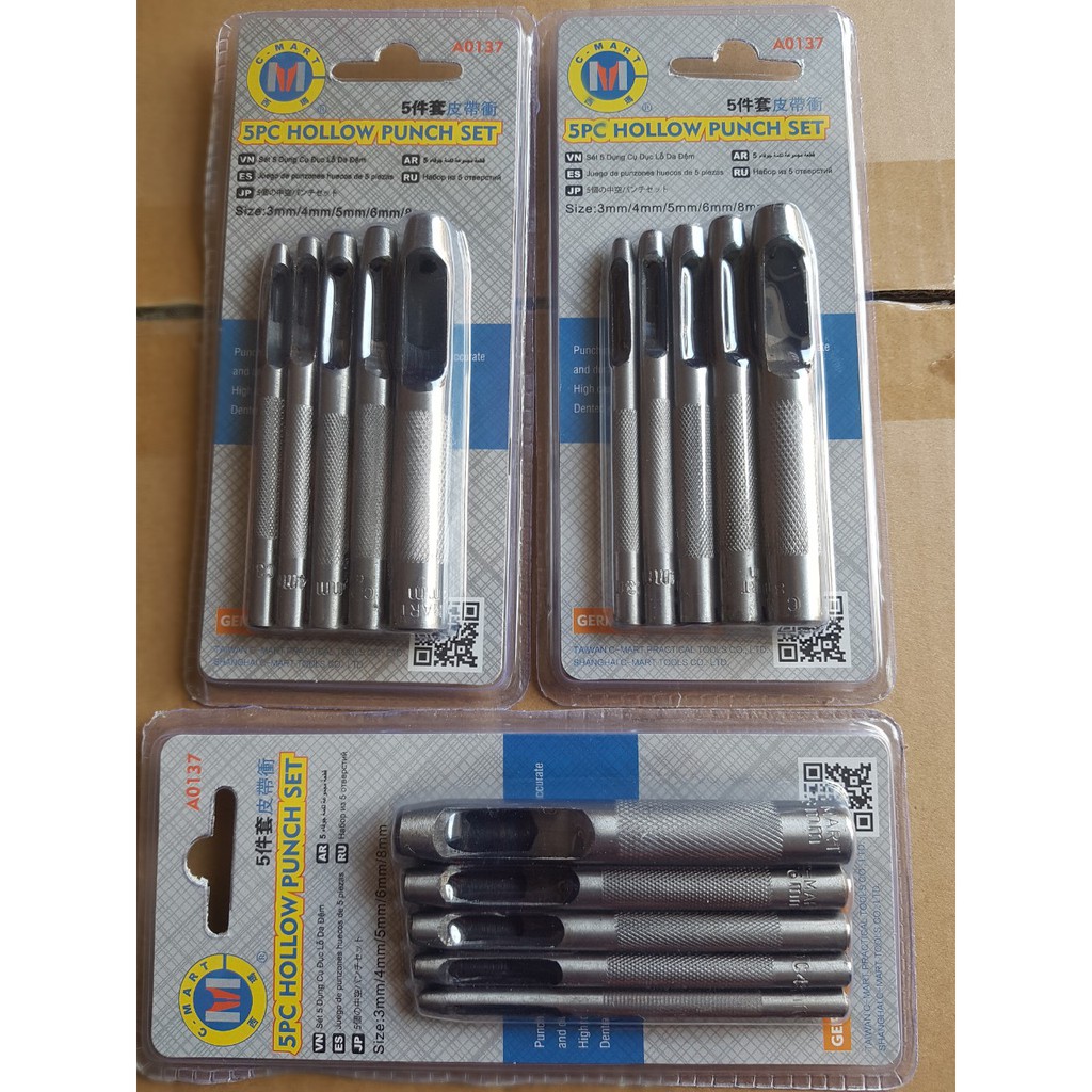 Bộ đục lổ cao cấp 3-4-5-6-8mm A0137 CMART | Shopee Việt Nam