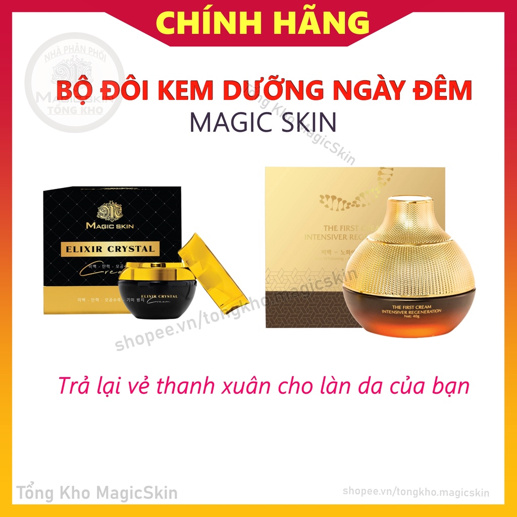 Bộ KEM FACE NGÀY ĐÊM Magic Skin | Kem Tái Sinh - Kem Ngọc Trai Đen ...