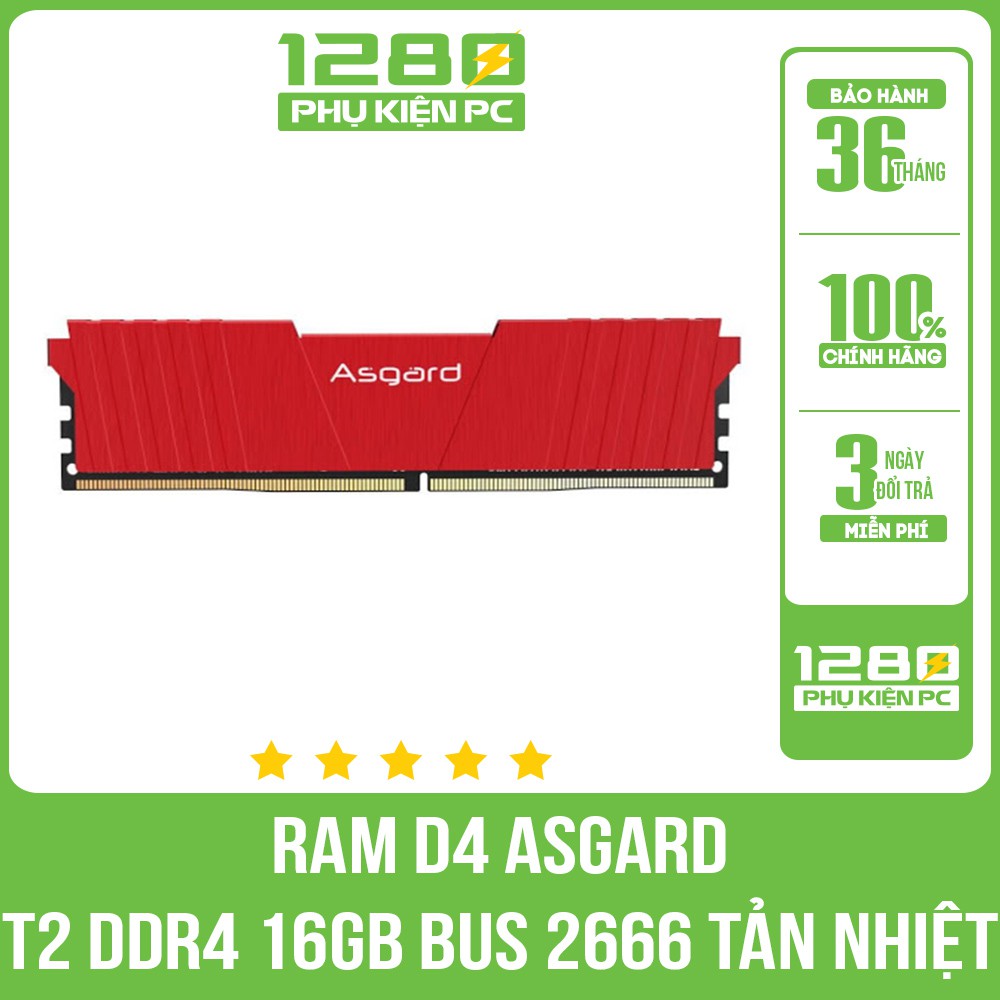 RAM DDR4 16GB 8GB Bus 2666 có tản Asgard - Bảo hành 36 Tháng | Shopee ...