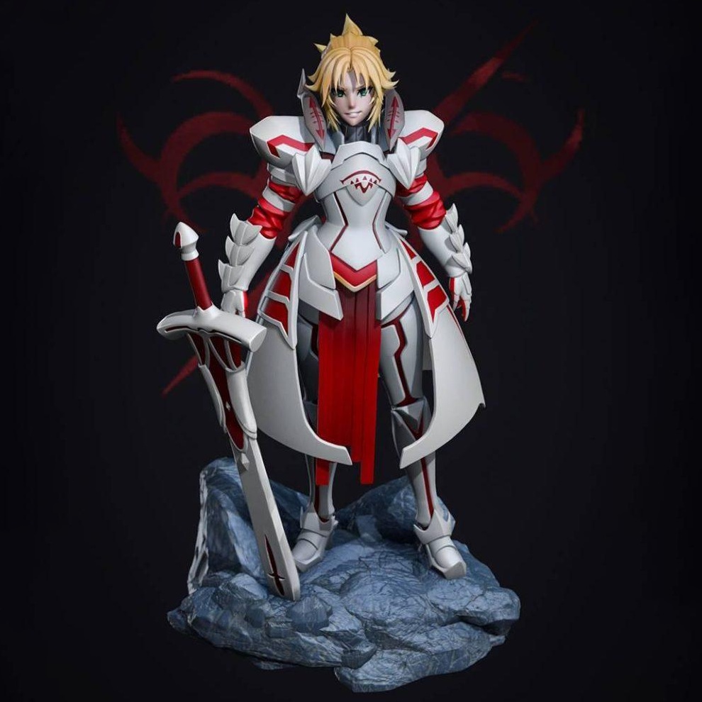 [Dịch Vụ In 3d] Mô Hình Red Saber Modred Fate Apocrypha Bằng Chất Liệu Nhựa Resin - Cao 14 cm ...