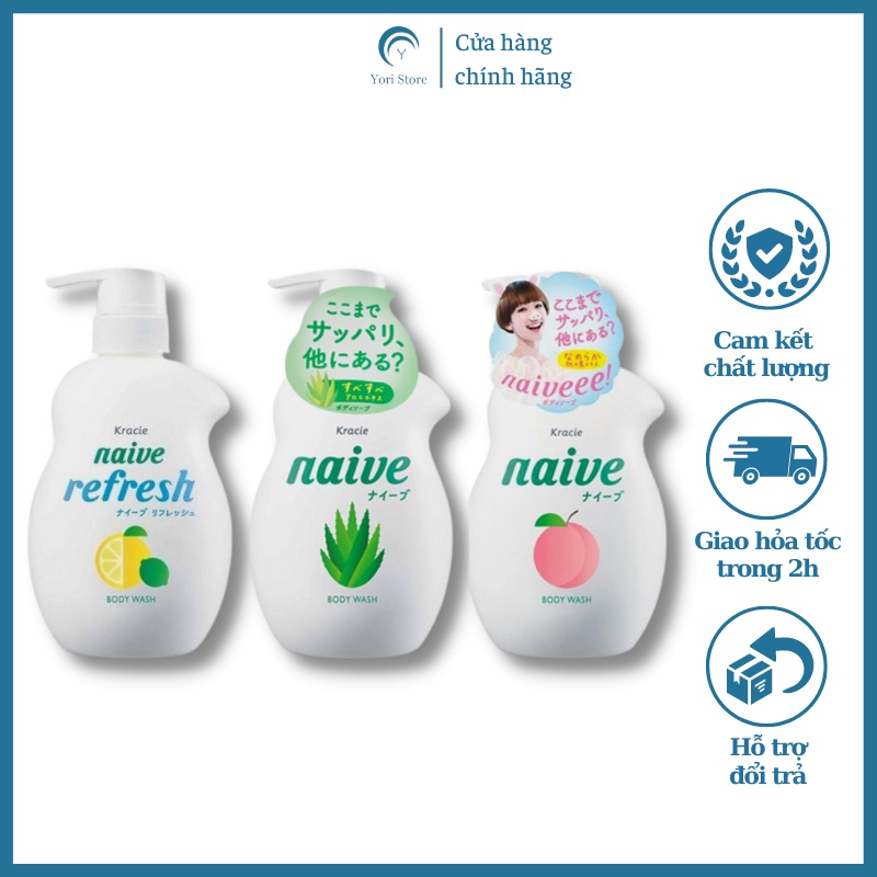 Sữa tắm Kracie Naive Body Wash 530ml | Shopee Việt Nam