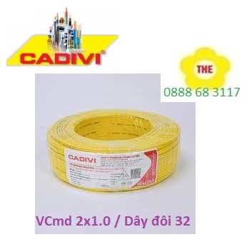 Dây điện đôi CADIVI - VCmd 2x1.0 ( 2x32 ) Dây Điện Đôi 32 (Vcmd2x1.0 ...