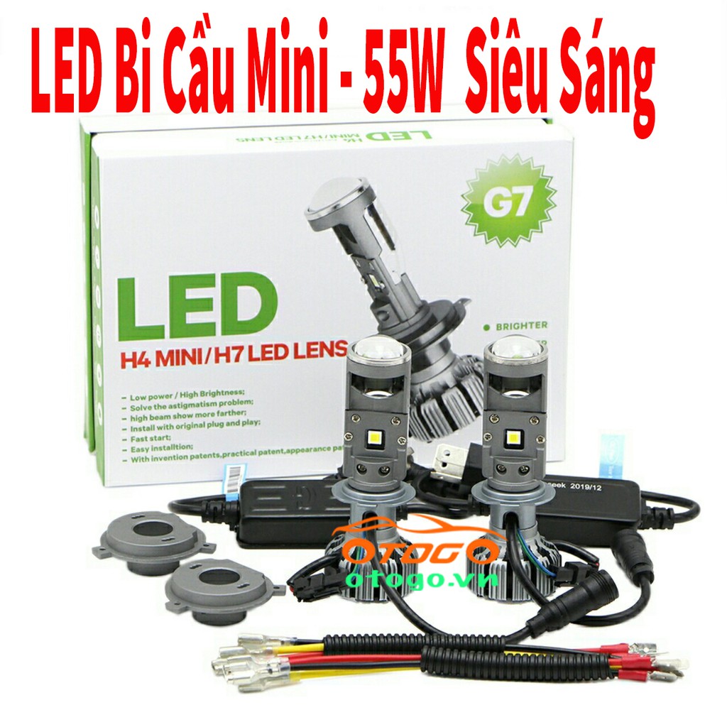Đèn Led Bi Cầu Mini - 55W Siêu Sáng - Chân H4 - H7 | Shopee Việt Nam