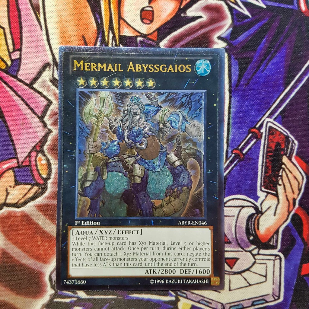 Thẻ bài Yugioh chính hãng | Mermail Abyssgaios | ABYR Ultimate rare ...