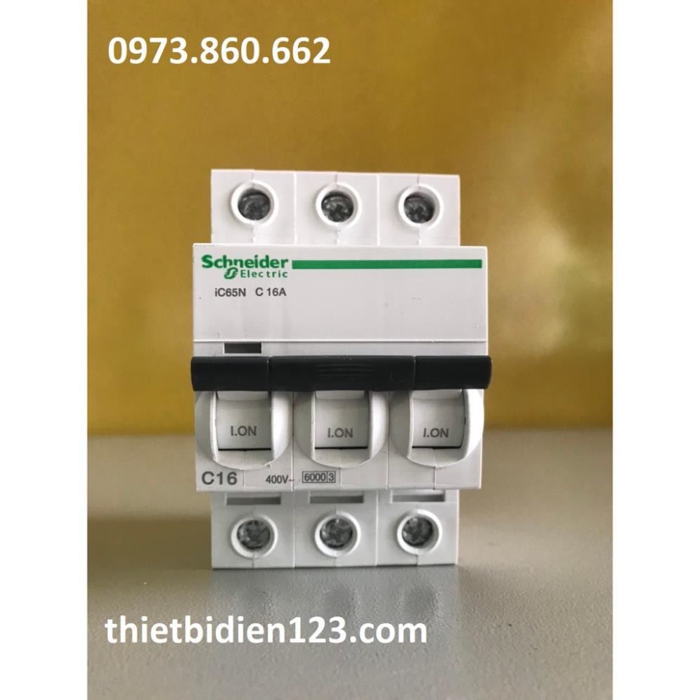 Attomat Schneider MCB 3P 10A,16A,20A,25A,32A,40A,63A - Áp tô mát cài 3 ...