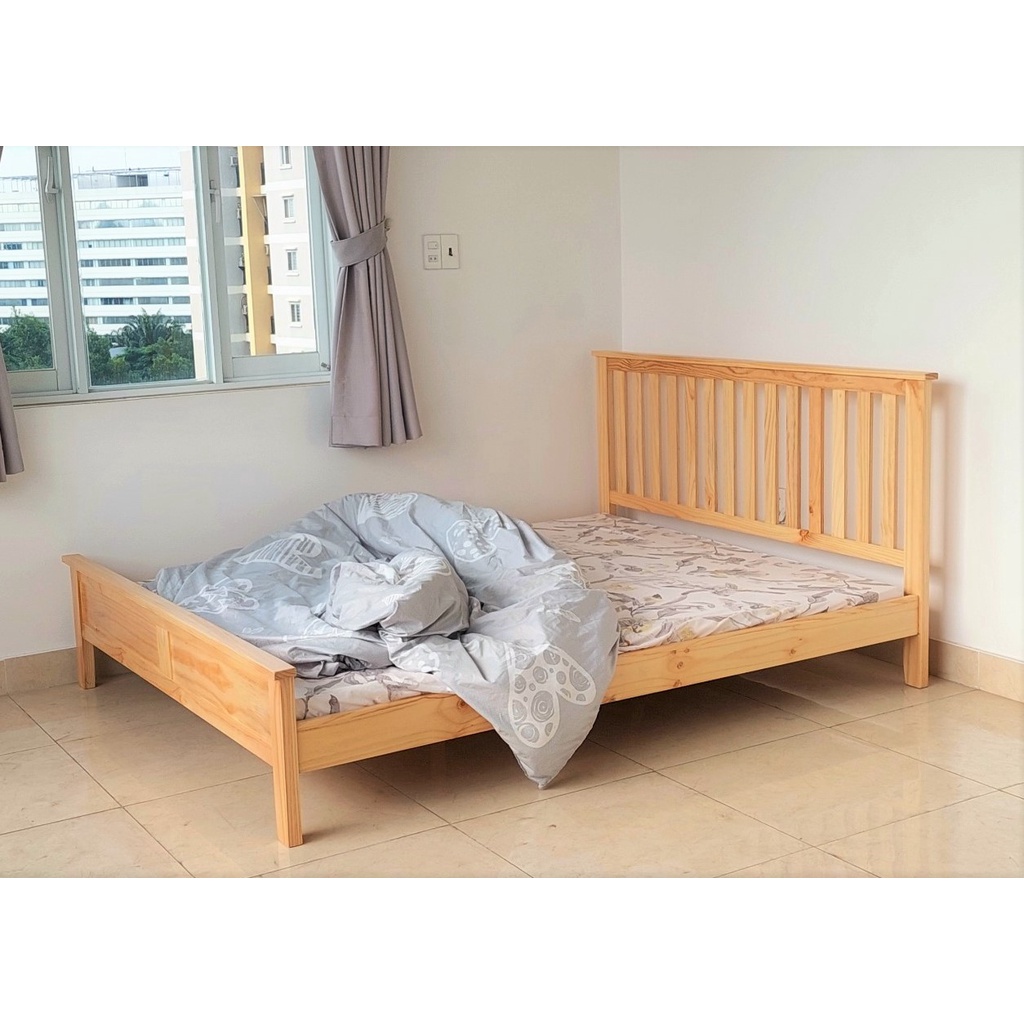 Giường Ngủ Gỗ Thông 1m6 x 2m Nhiều Màu Trang Nhã - Hàng VN Xuất Khẩu ...