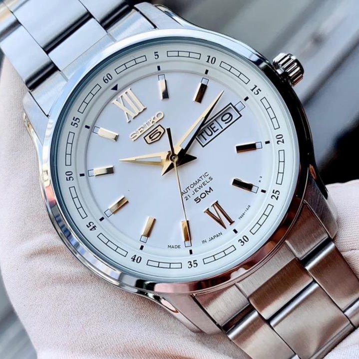 Đồng hồ Nam chính hãng Seiko 5 Automatic SNKP15J1/SNKP15K1 Size 42,Mặt ...