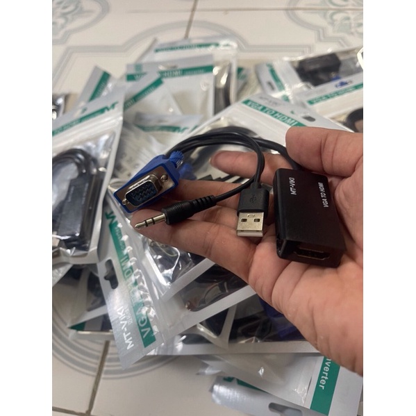 Dây Cáp Chuyển Đổi Tín Hiệu VIKI-LINK Từ VGA Sang HDMI Dài 20cm Có ...