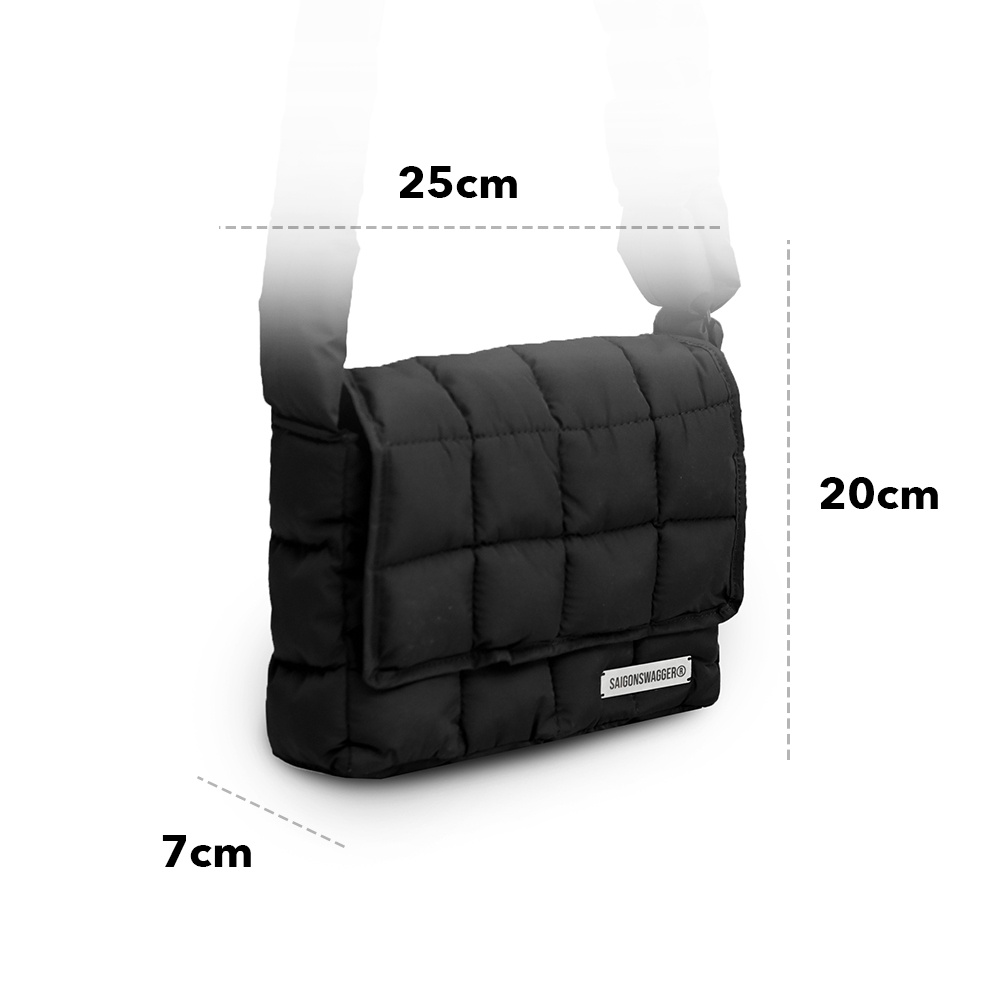 Túi Đeo Chéo Chần Bông SAIGON SWAGGER® NOIR PUFFER BAG | Shopee Việt Nam