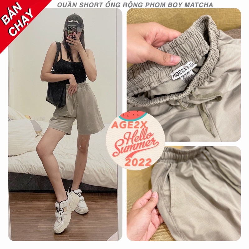 Quần sooc thun Age2x form boy siêu năng động hàng chính hãng | Shopee ...