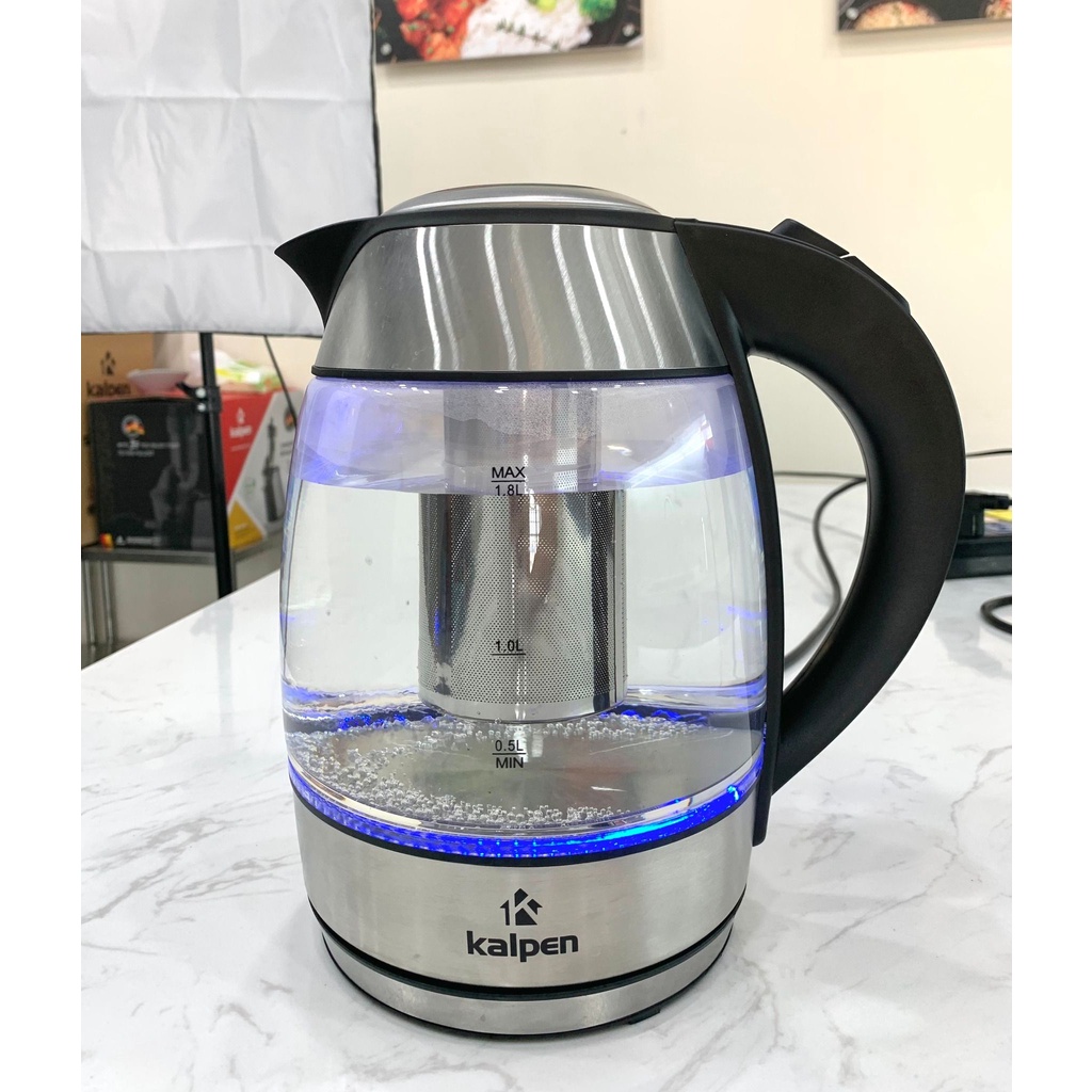 ẤM SIÊU TỐC THỦY TINH ĐIỀU CHỈNH NHIỆT ĐỘ KALPEN KK88 CÔNG SUẤT LỚN - BEFOYO | Shopee Việt Nam