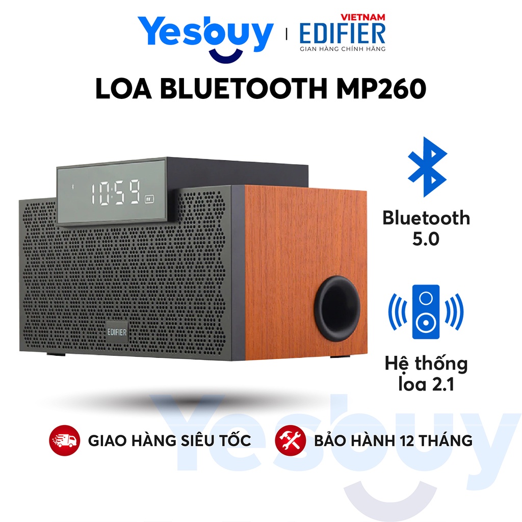 Loa Bluetooth EDIFIER MP260 Kèm đồng hồ báo thức Màn hình đèn LED ...