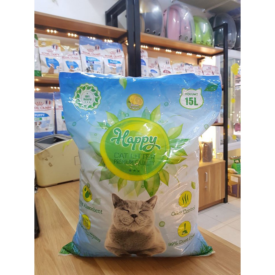 Cát mèo Happy Cat 15L | Shopee Việt Nam