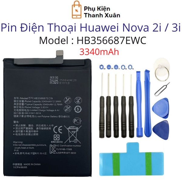 Pin zin Huawei Nova 2i / 3i HB356687ECW 3340mAh | Đủ dung lượng gốc ...