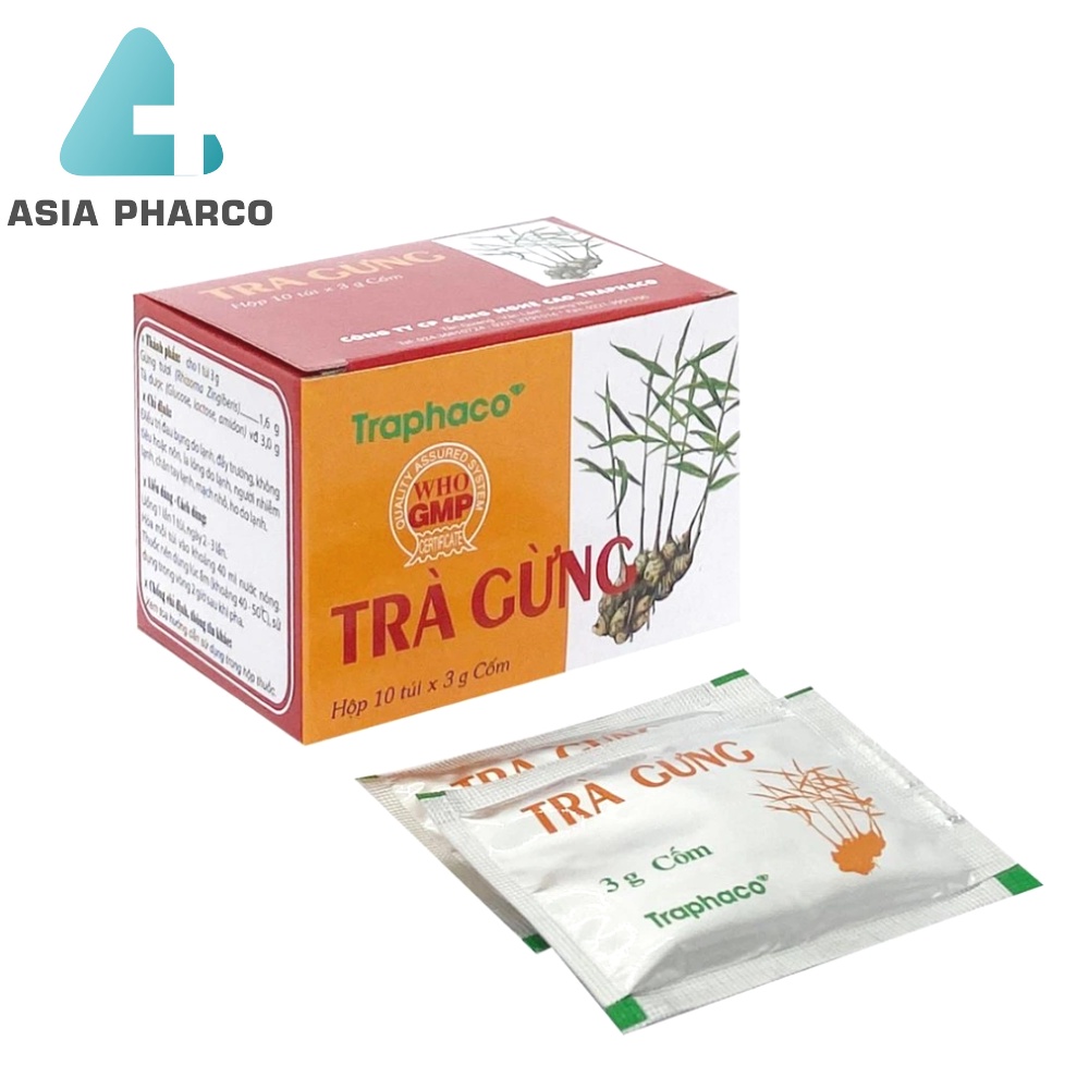 Trà gừng Traphaco (Hộp 10 túi) - Trapharo | Shopee Việt Nam