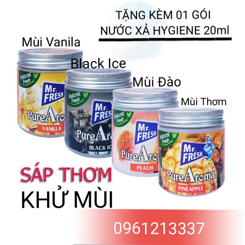 Sáp thơm khử mùi Mr Fresh Pure Aroma 230g đủ mùi + tặng kèm 01 gói xả Hygiene 20ml | Shopee Việt Nam