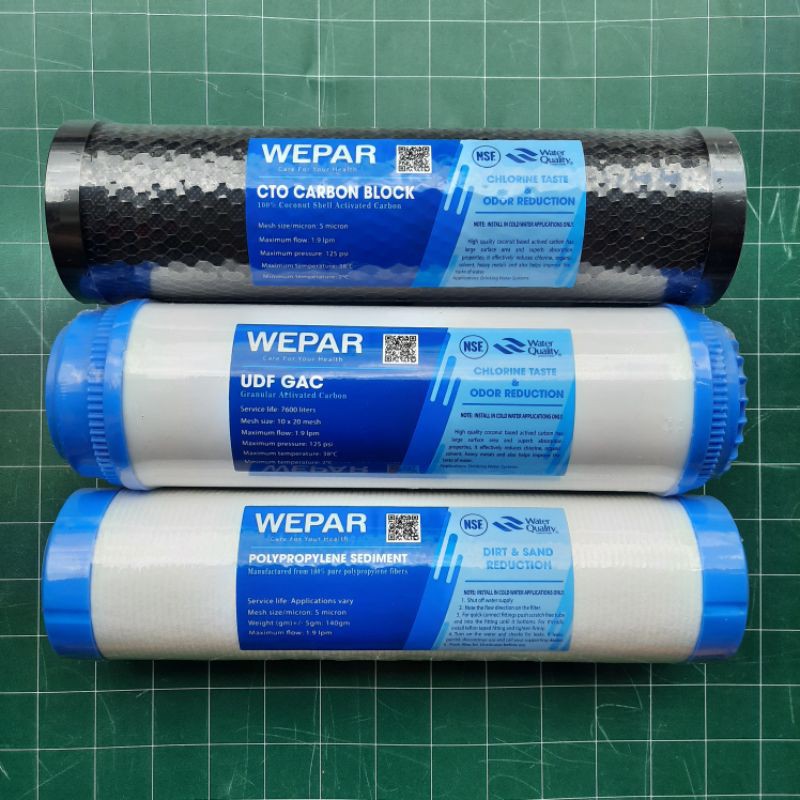 Bộ 3 Lõi Lọc Nước WEPAR Chính Hãng Cao Cấp | Shopee Việt Nam