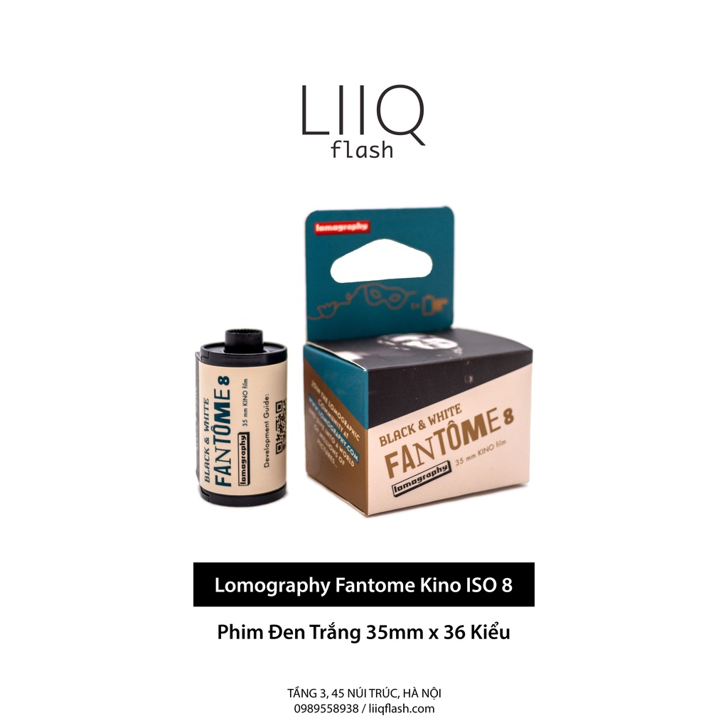 Phim Lomography Fantome Kino ISO 8, Đen Trắng B&W, 135/35mm x 36 Kiểu ...