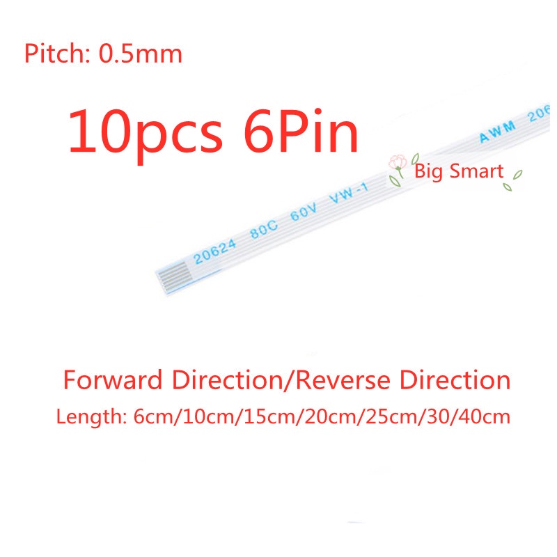 Set 10 Dây Cáp 6 pin FFC FFC 6P 60V 0.5mm 6Pin Chuyên Dụng | Shopee ...