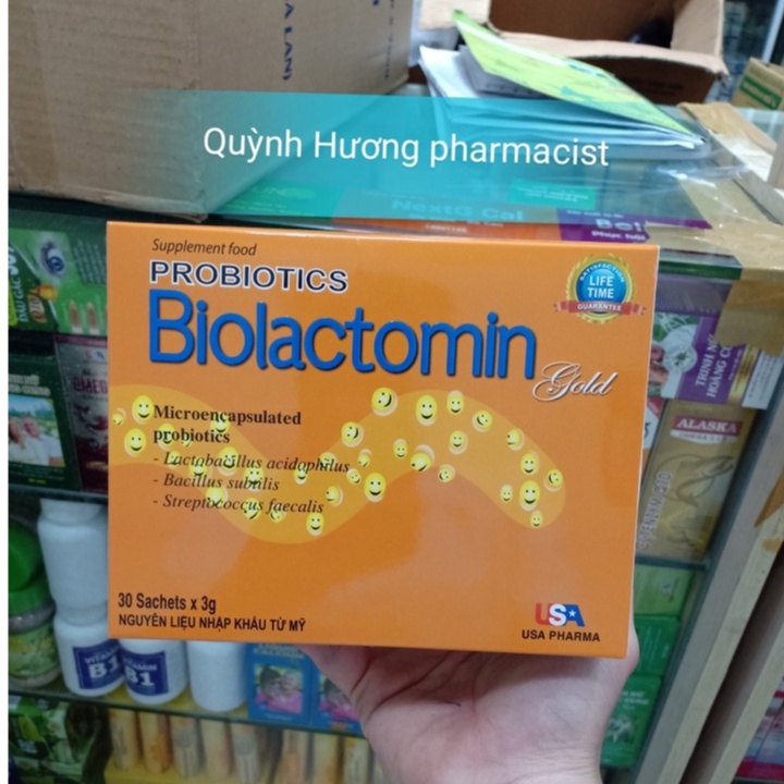 Cốm vi sinh BIOLACTOMIN Gold hộp 30 gói giúp đường ruột ổn định ...