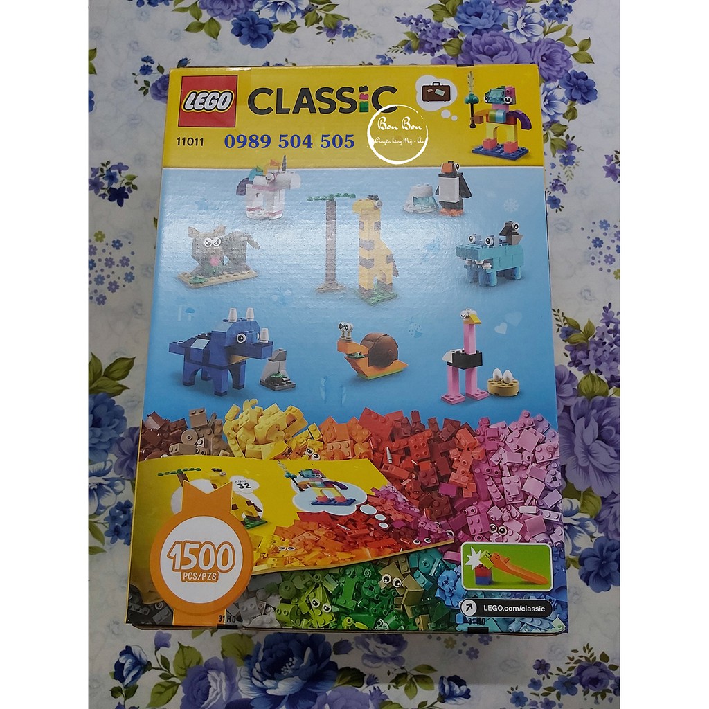 Bộ đồ chơi lắp ráp Lego Classic Bricks and Animals 11011 1500pcs ...