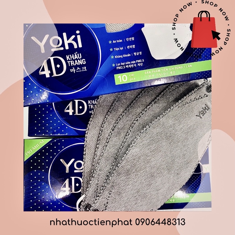 KHẨU TRANG 4D YOKI MASK hộp 10 cái ( hàng công ty ) | Shopee Việt Nam