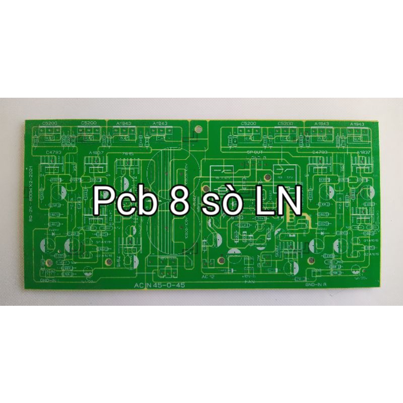 Bo pcb(bo sợi) 8 sò liền nguồn công suất 800w × 2kênh (có rơle bảo vệ ...