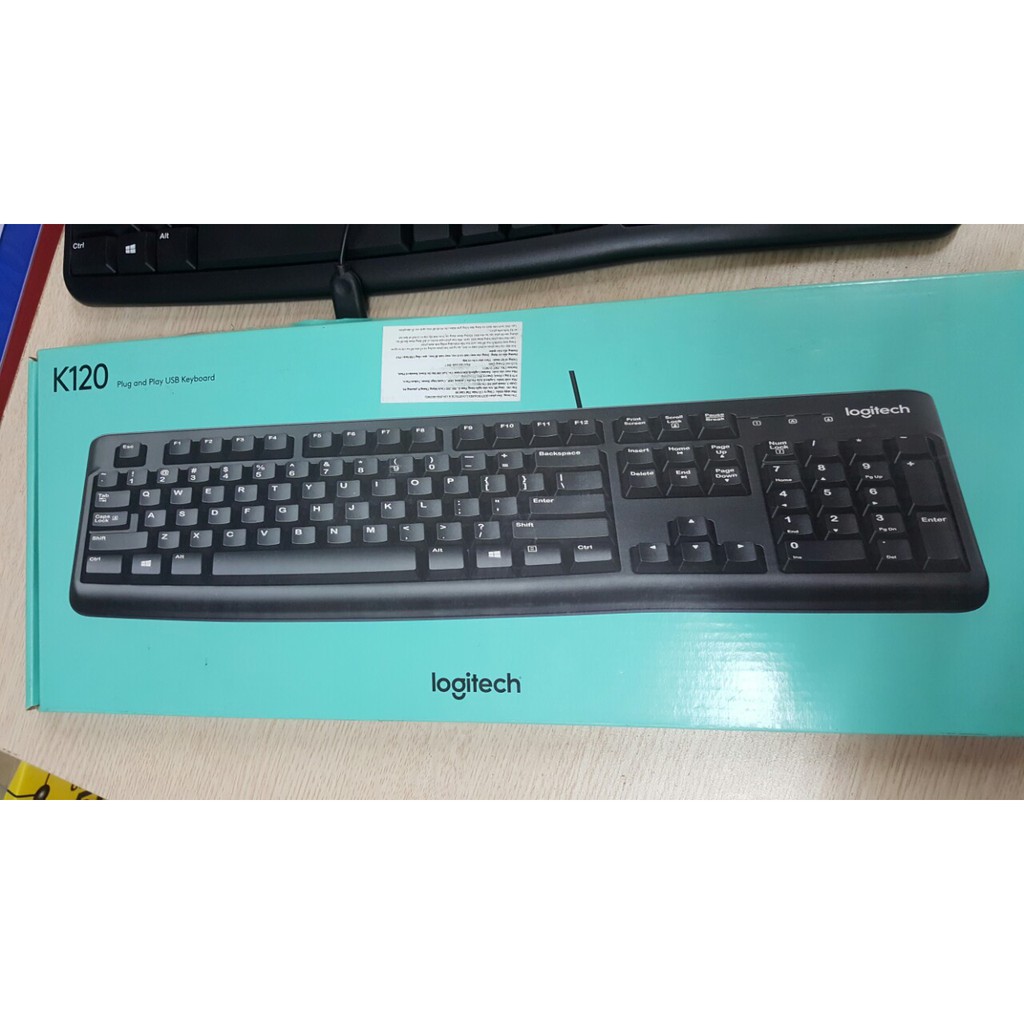 Bàn phím Logitech K120 (USB, Có dây) | Shopee Việt Nam