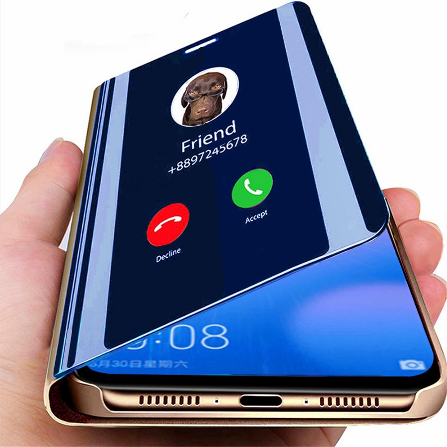 Samsung Galaxy Note 10Plus 10 9 8 Da Sang Trọng Xem Gương Lật Giá Đỡ ...