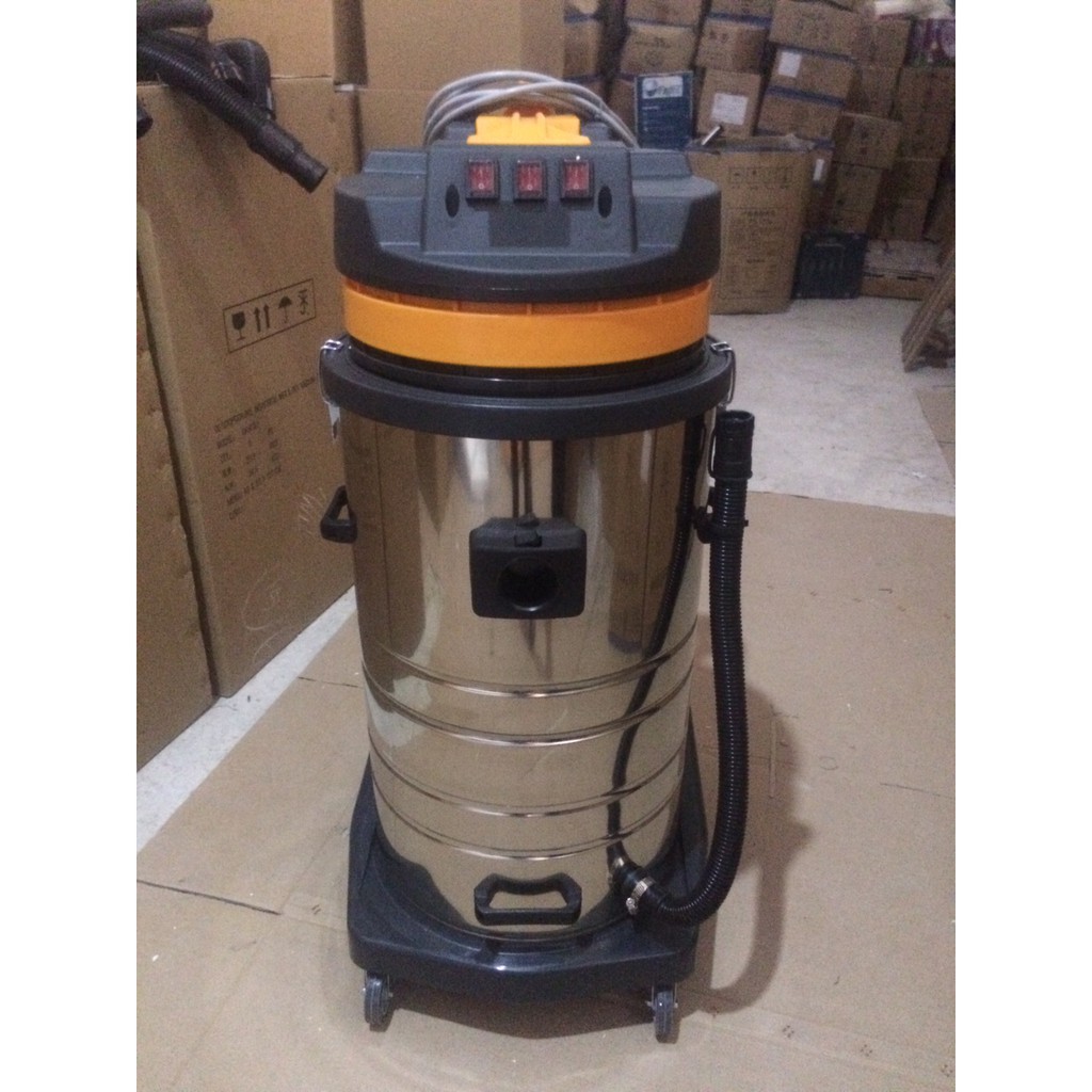 Máy hút bụi công nghiệp 80 lít KUMISAI KMS 80A-thùng inox 3 mô tơ dùng ...