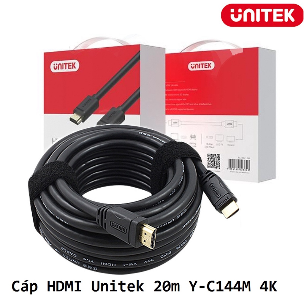 Cáp HDMI Unitek 20m Y-C144M 4K | Shopee Việt Nam