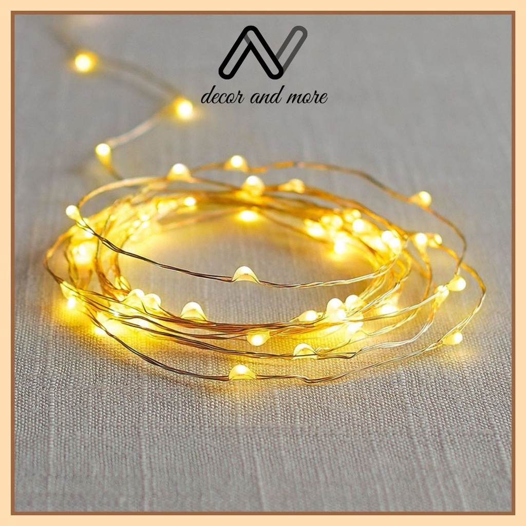 Dây đèn LED đom đóm AN DECOR fairylight, trang trí dài 1-2m | Shopee Việt Nam