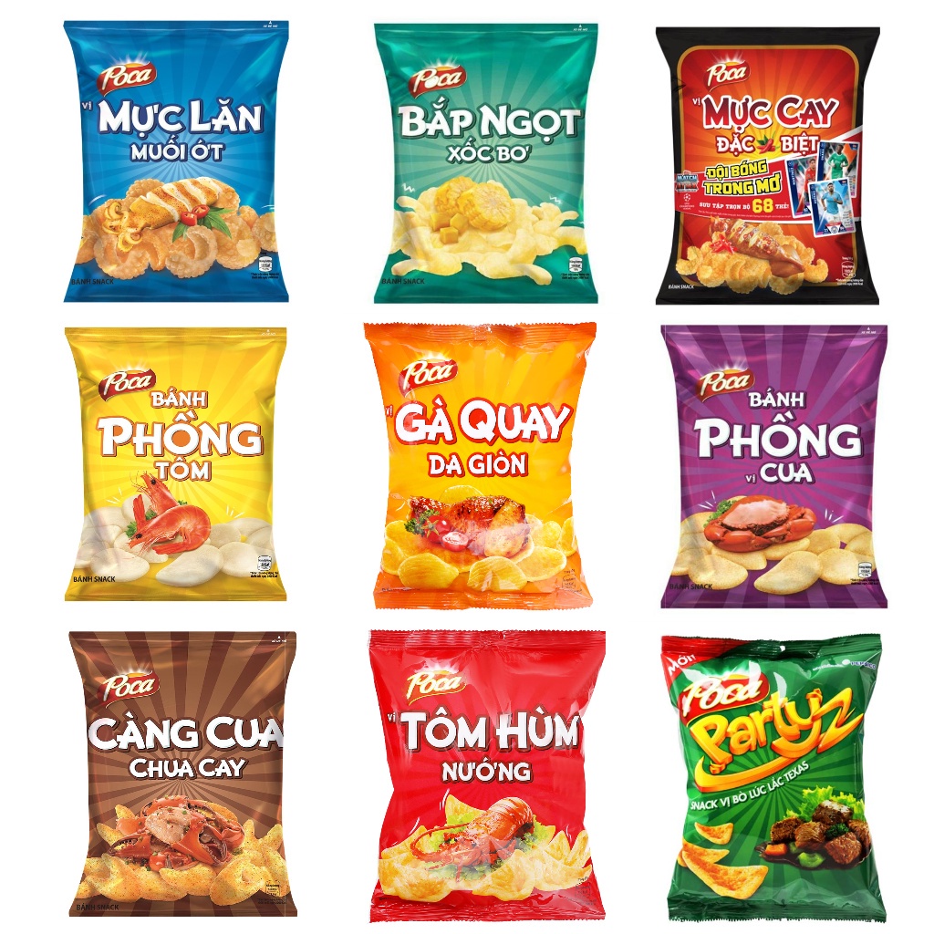 [COMBO 10 GÓI] Bim bim snack khoai tây Lays, Poca gói 37g đủ vị ...