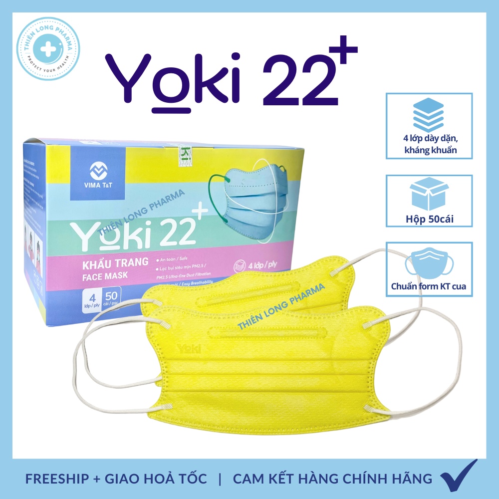 [SET 50 Cái] Khẩu trang Cua Yoki 22+ kiểu dáng KF94 cải tiến 4 lớp kháng khuẩn hàng chính hãng ...