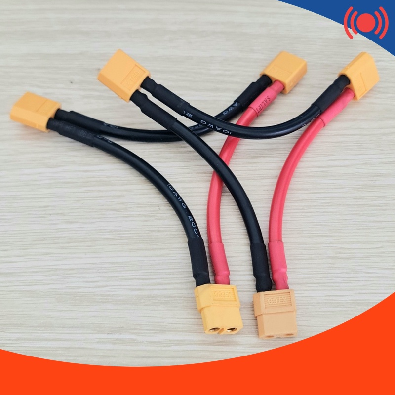 Jack XT60 / T / XT90 nối tiếp pin (tăng volt) dây 10AWG cho pin tàu, xe ...